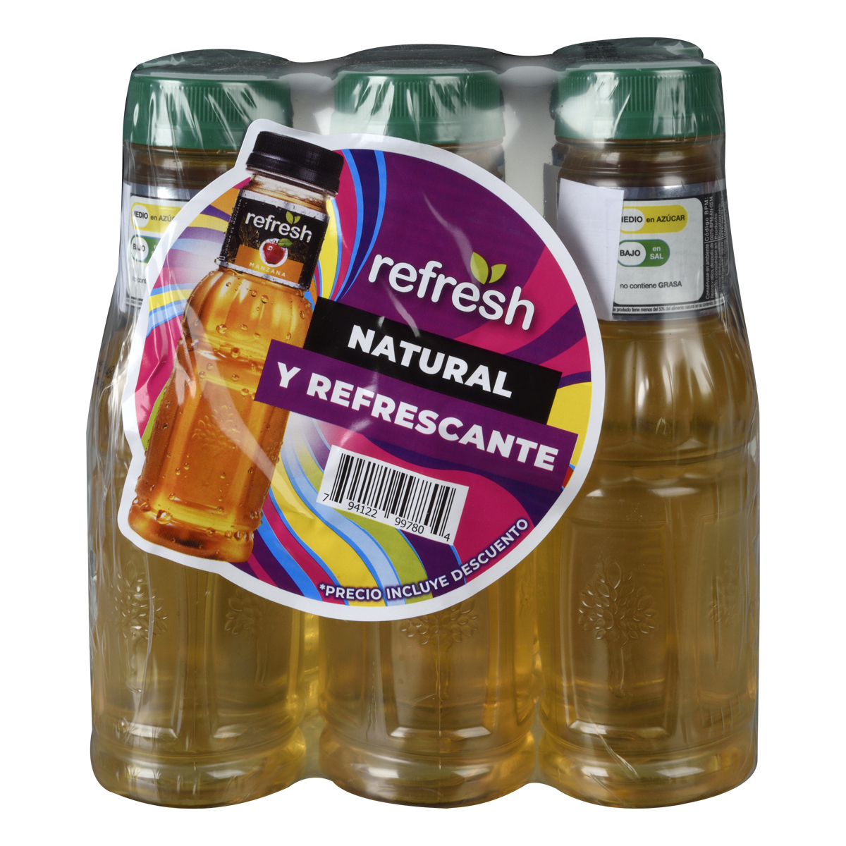 Pack 6 Uds Jugo Refresh Manzana 300ml - 962682