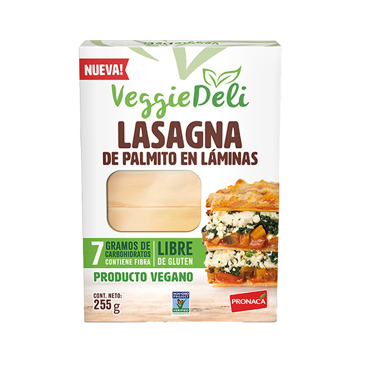 Pasta para Lasaña de Palmito Veggie Deli 255g - 966330