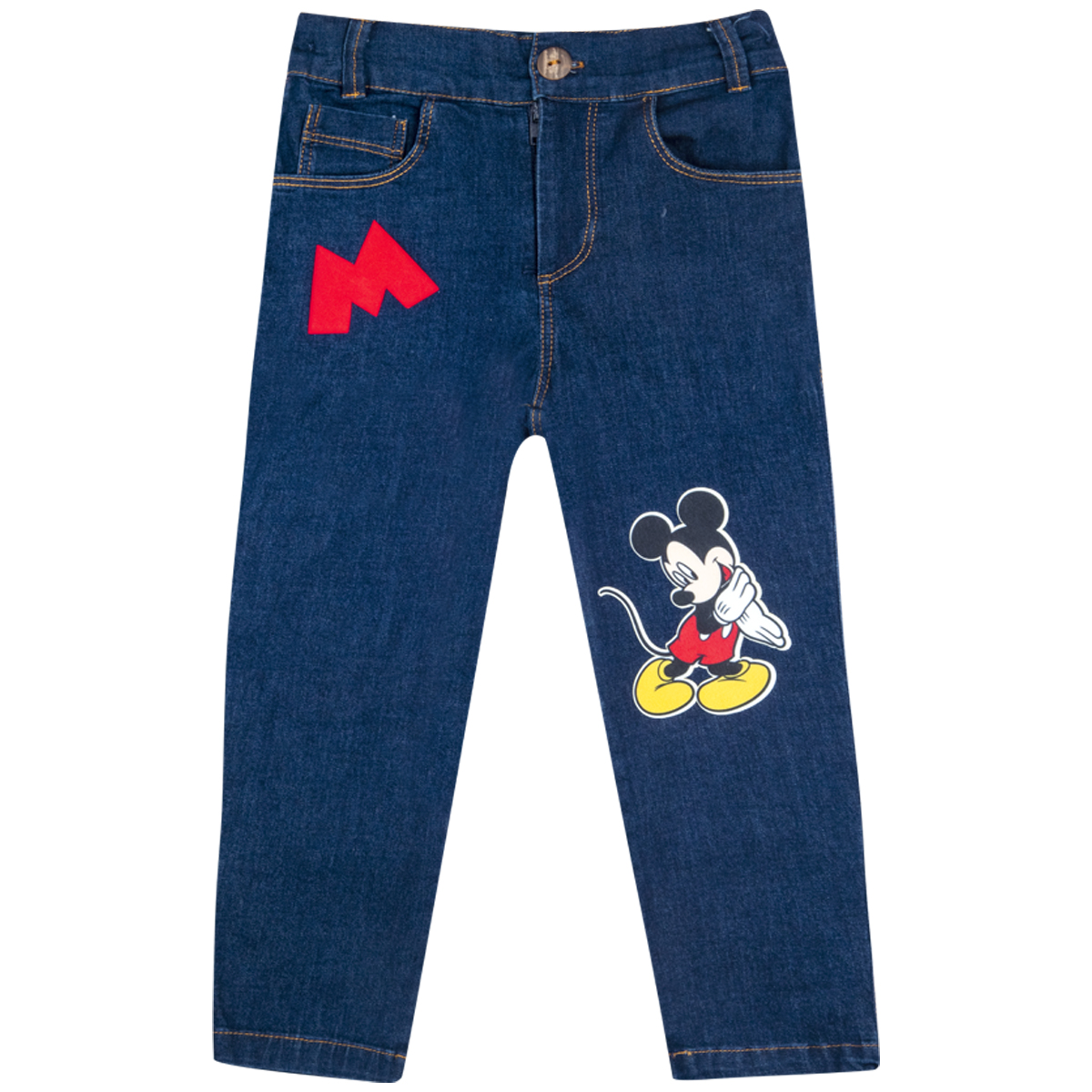 Pantalón Denim Infante Estampado Azul Mickey de Disney - Varias Tallas ...