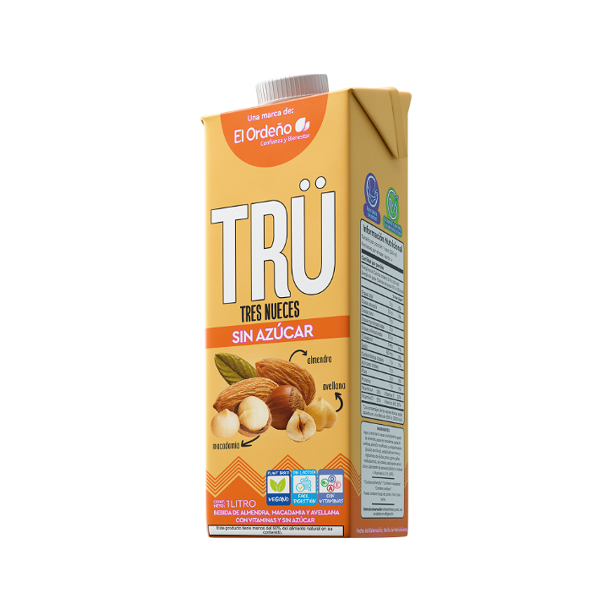 Leche Tres Nueces Tru Sin Azúcar 1L - 968407