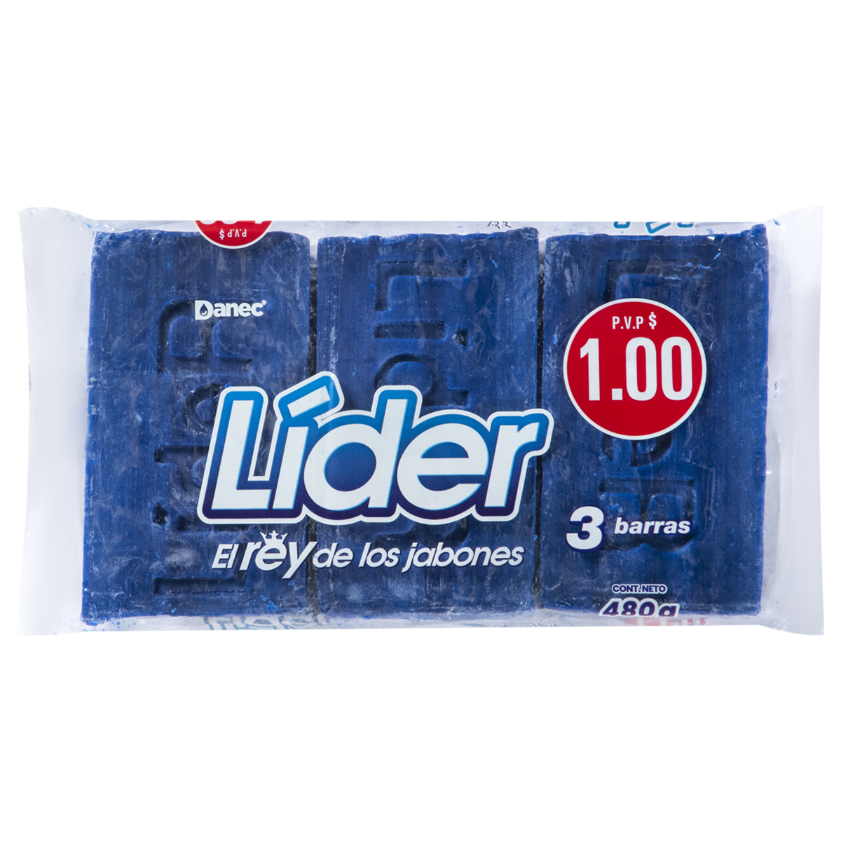 Pack 3 Uds Jabón Azul Líder 450g - 969111