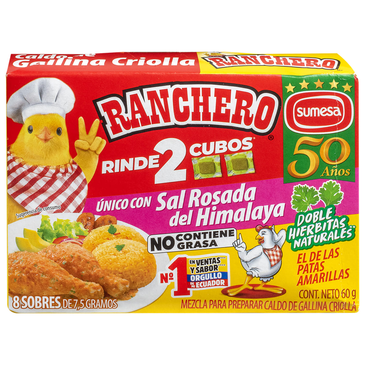 Pack 8 Uds Caldo de Gallina Ranchero en Polvo 7.5g - 969136