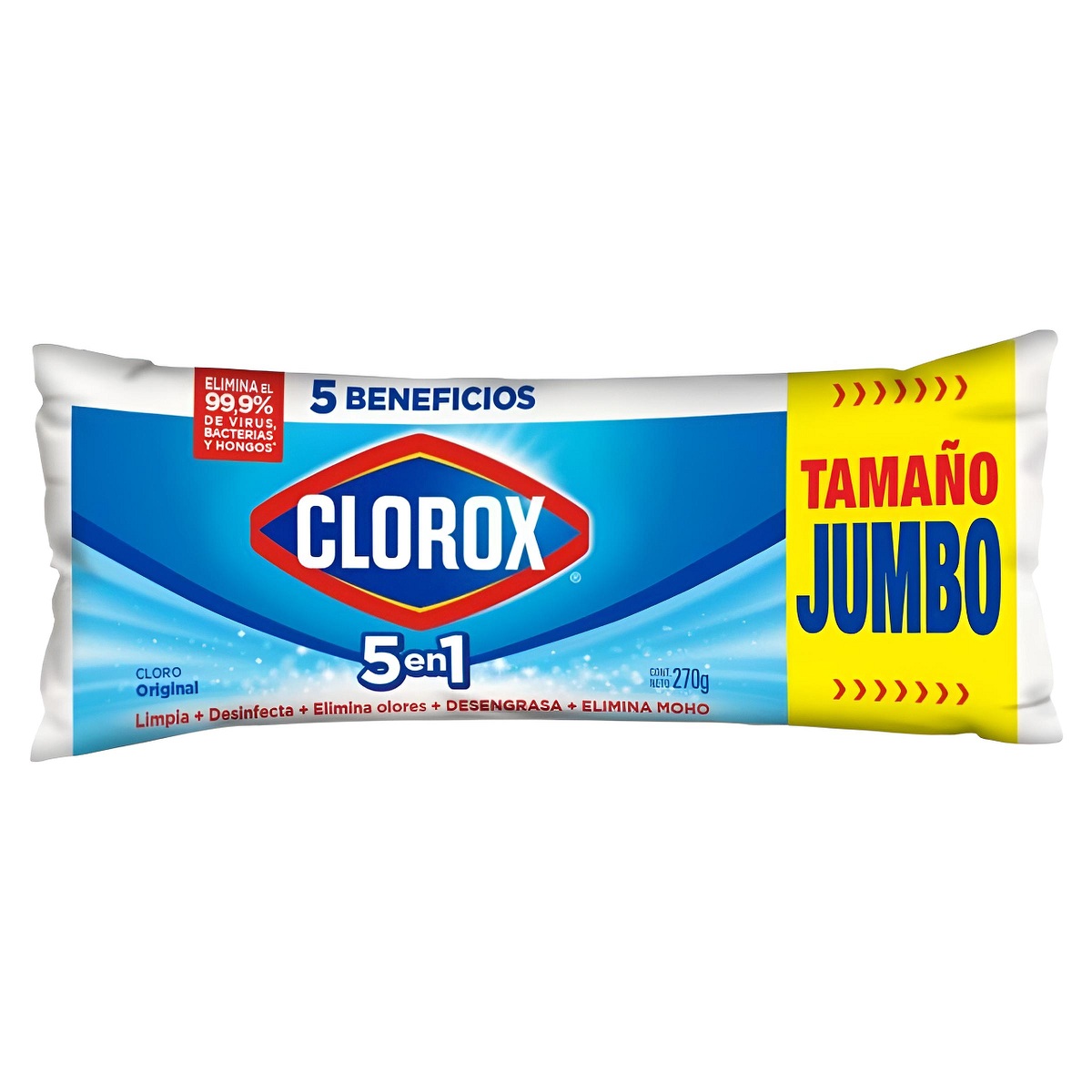 Cloro Líquido Clorox Original 5 en 1 Sachet 270 ml - 970667