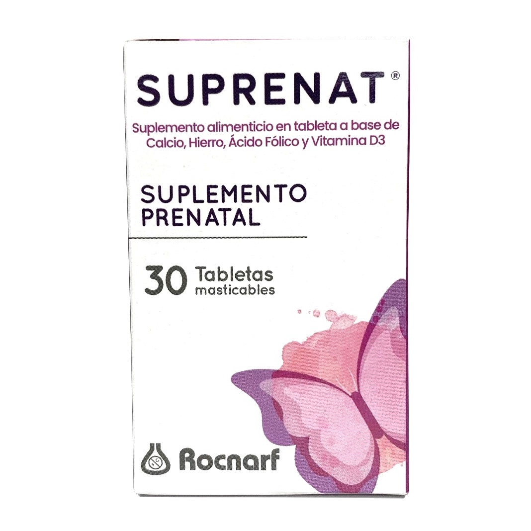 Tabletas Masticables Supernat Rocnarf Prenatal - 30 Unidades - 970828