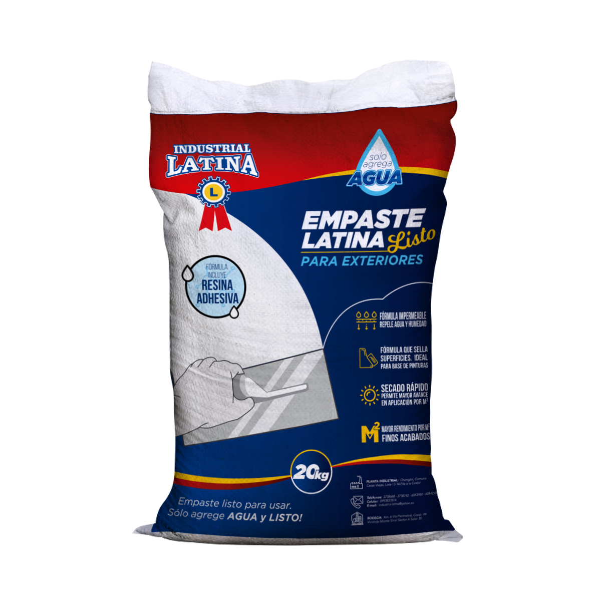 Empaste Latina Monocomponente Exterior 20 Kg - 971800