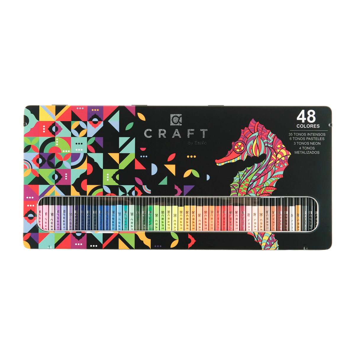 Pack 48 Lápices de Colores Craft en Caja Metálica - 974998