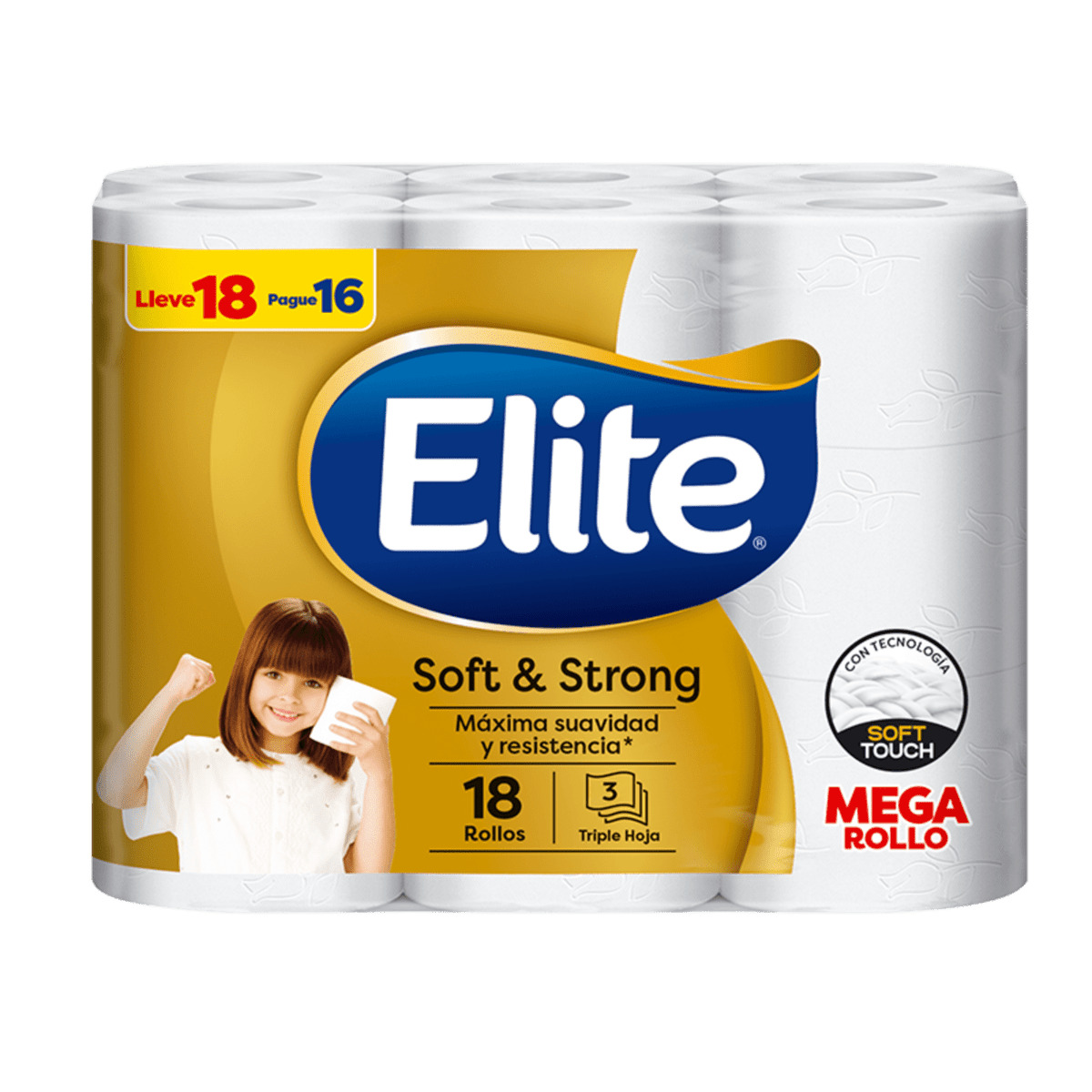 Pack 18 Uds Papel Higiénico Elite Mega Rollo 32m - 975348