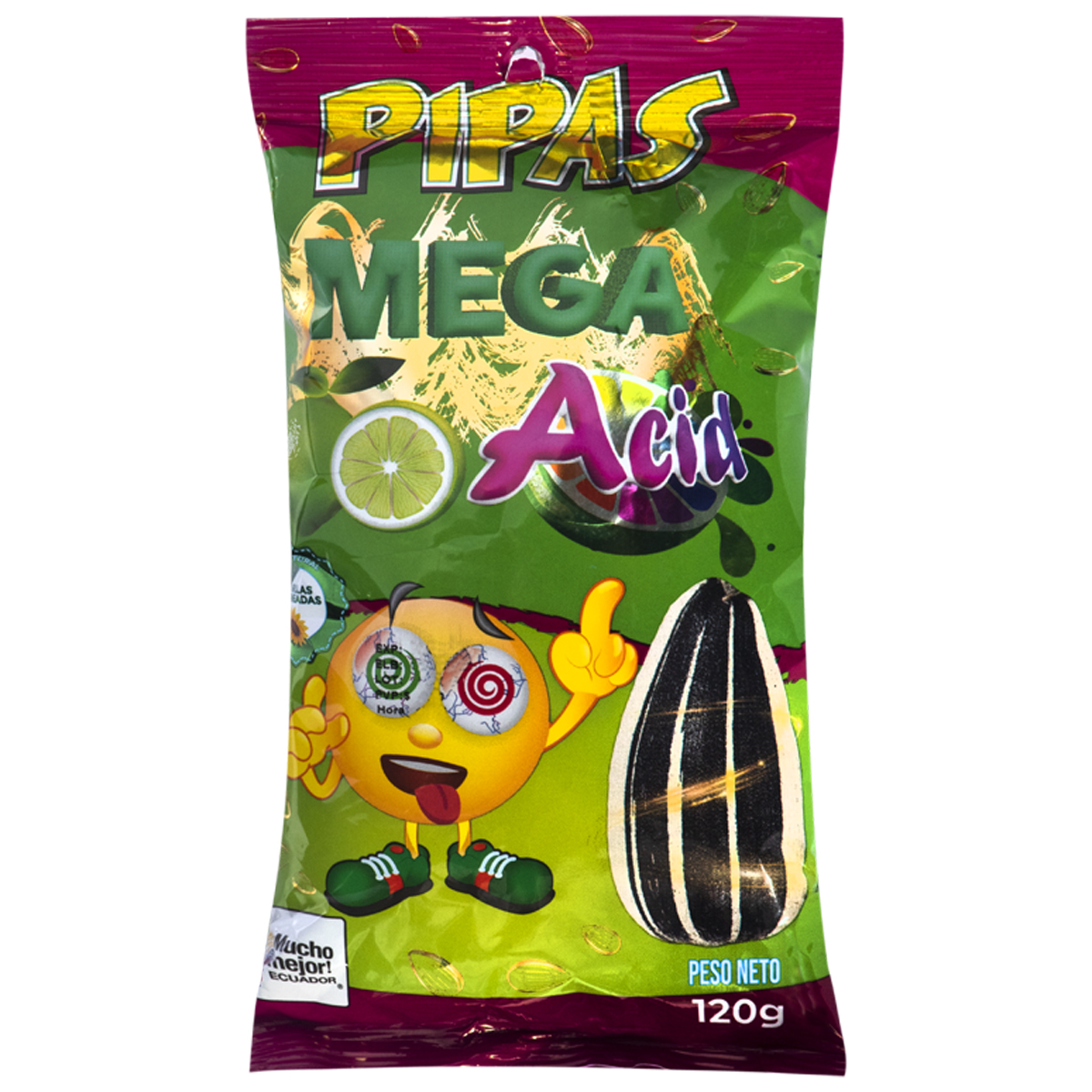 Semilla de Girasol Pipas Mega Limón Acido 120g - 976171