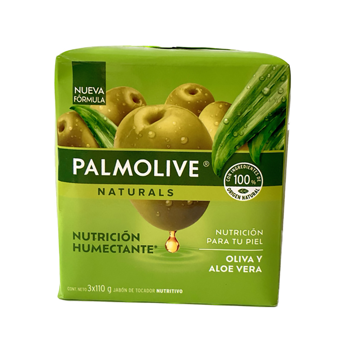 Pack 3 Uds Jabón Palmolive Aloe y Oliva 110g - 977117