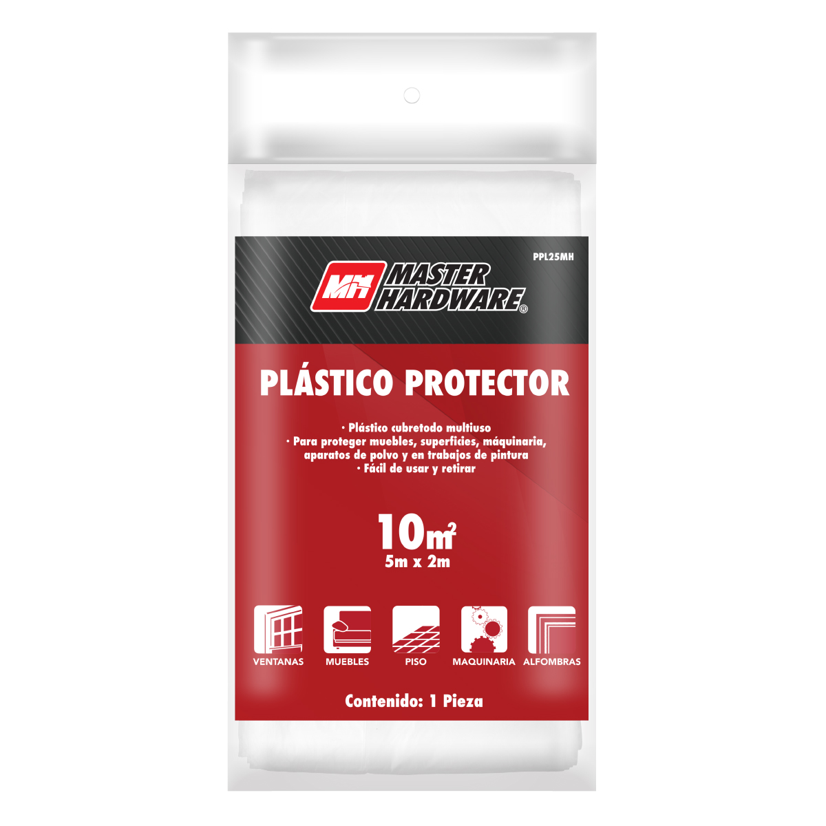 Plástico Protector Master Hardware Multiuso Transparente 5x2m - 982193
