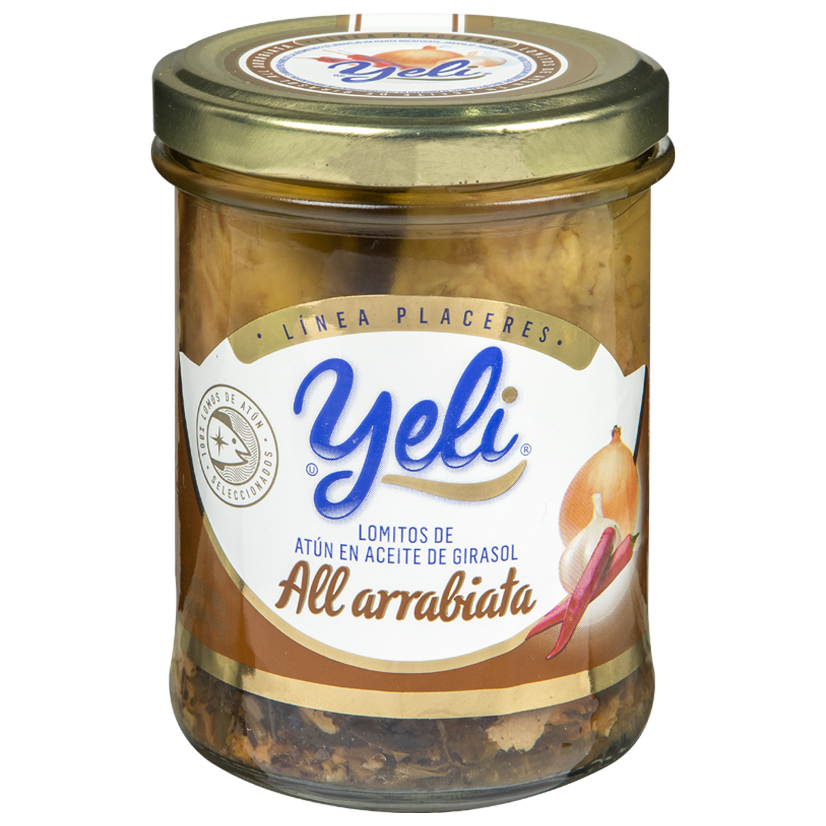 Lomitos de Atún Yeli en Aceite de Girasol All Arrabiata Frasco 180g ...
