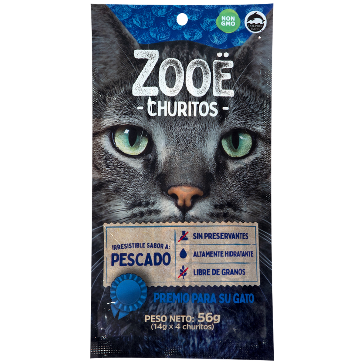 Snack para Gato Zooe Churitos de Pescado 56g - 985082