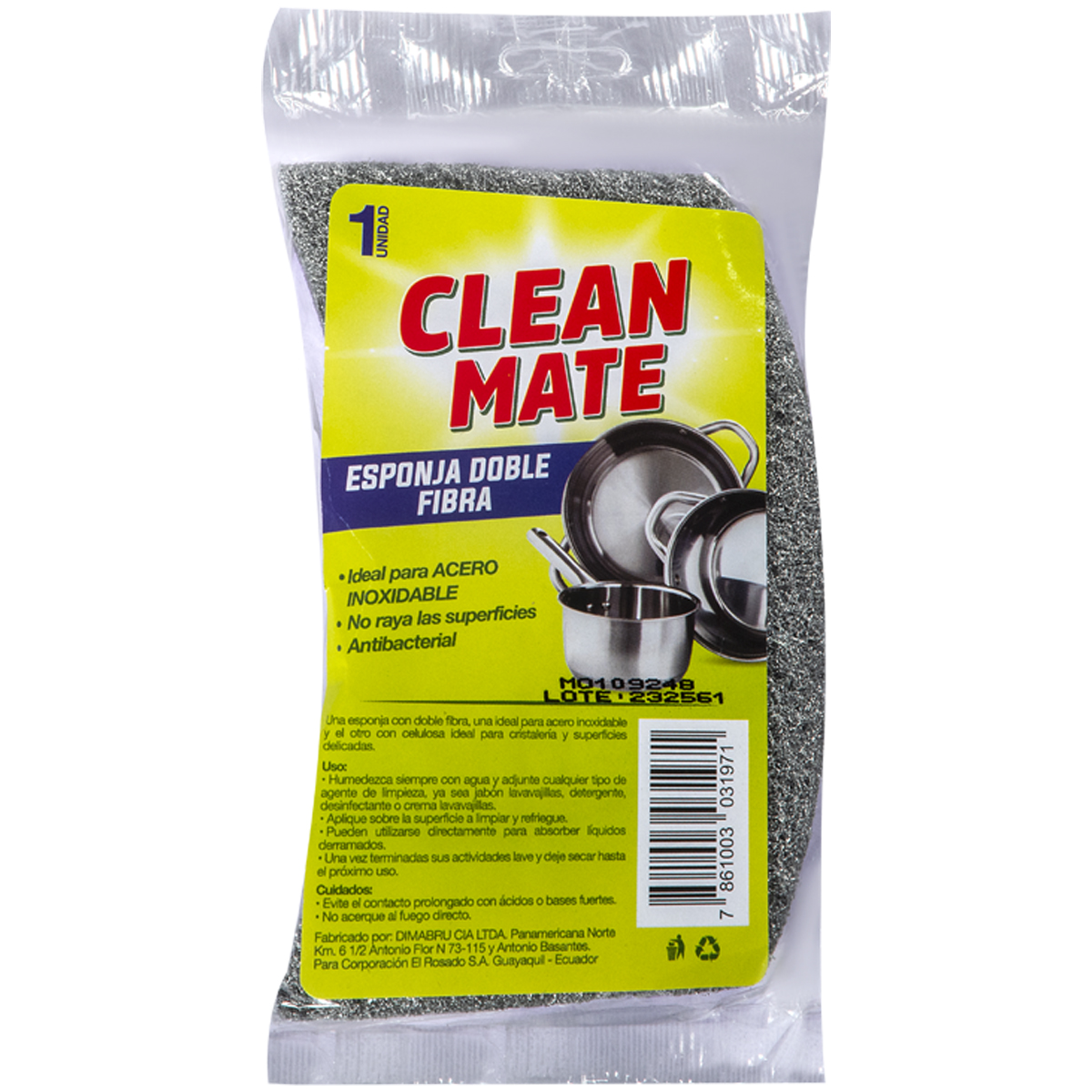 Esponja Clean Mate Doble Fibra - 985089