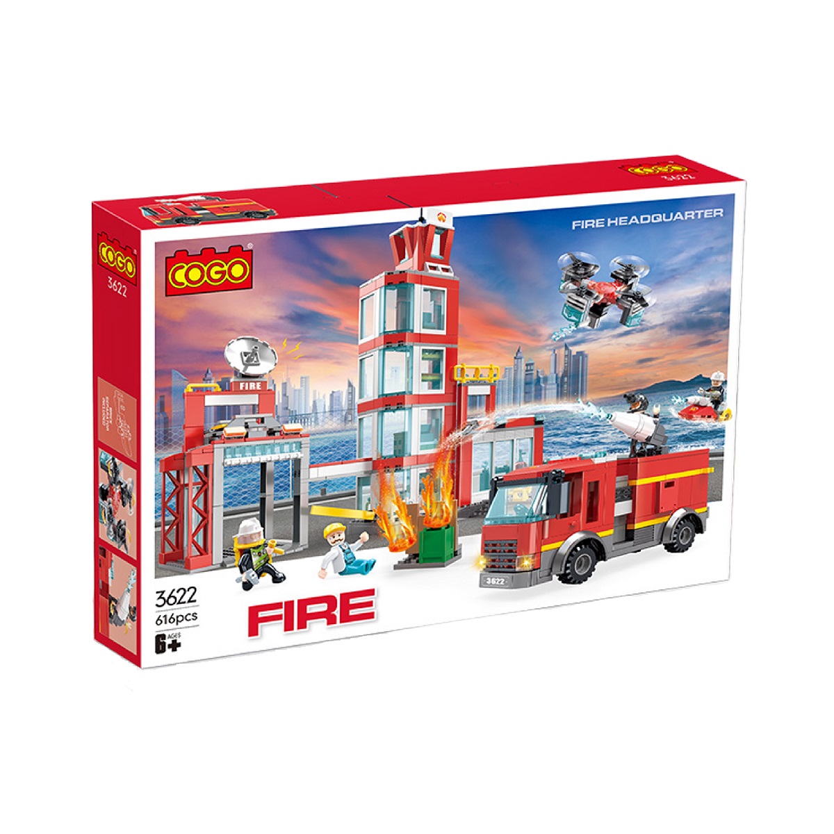 Bloques Cogo Bomberos 616 Piezas - 963107