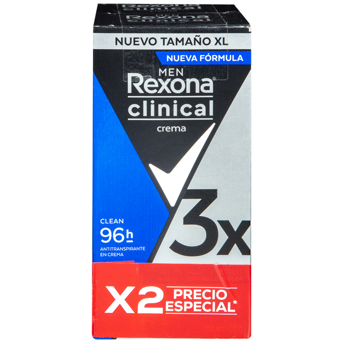 Pack 2 Uds Antitraspirante en Barra Clinic Men Clen Rexona 58g - 986454