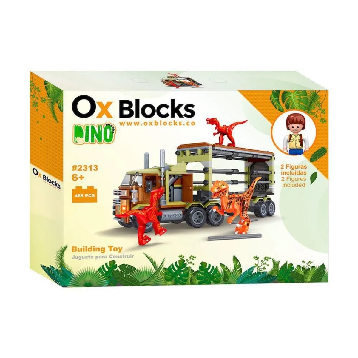 Set para Construir Ox Blocks Dino 469 Piezas - 988172
