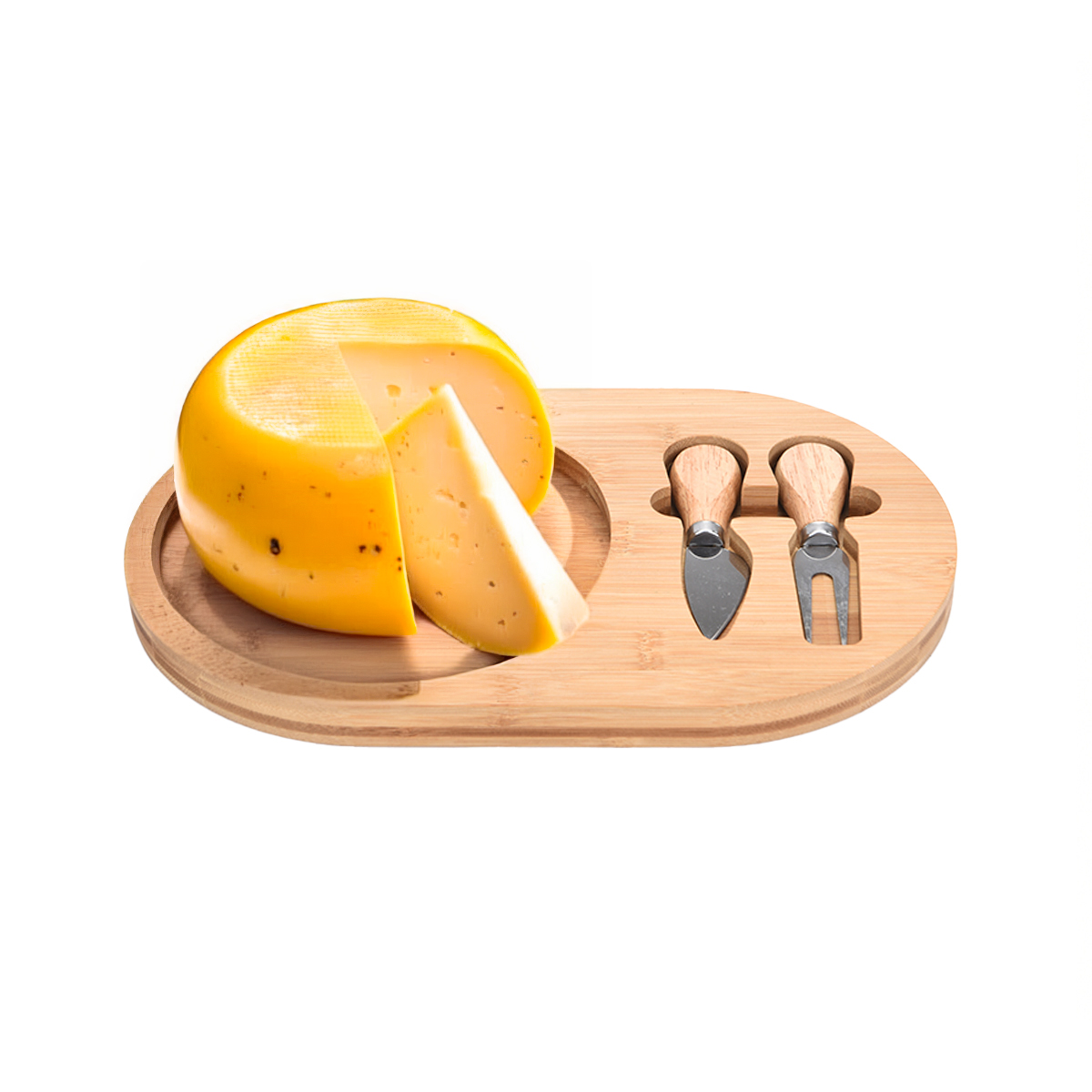 Tabla Casa Viva de Bambú para Servir Quesos con Cortadores 3x1.9x20cm ...