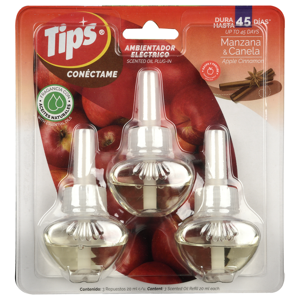 Ambientador Eléctrico Tips Manzana & Canela 20ml - 994476