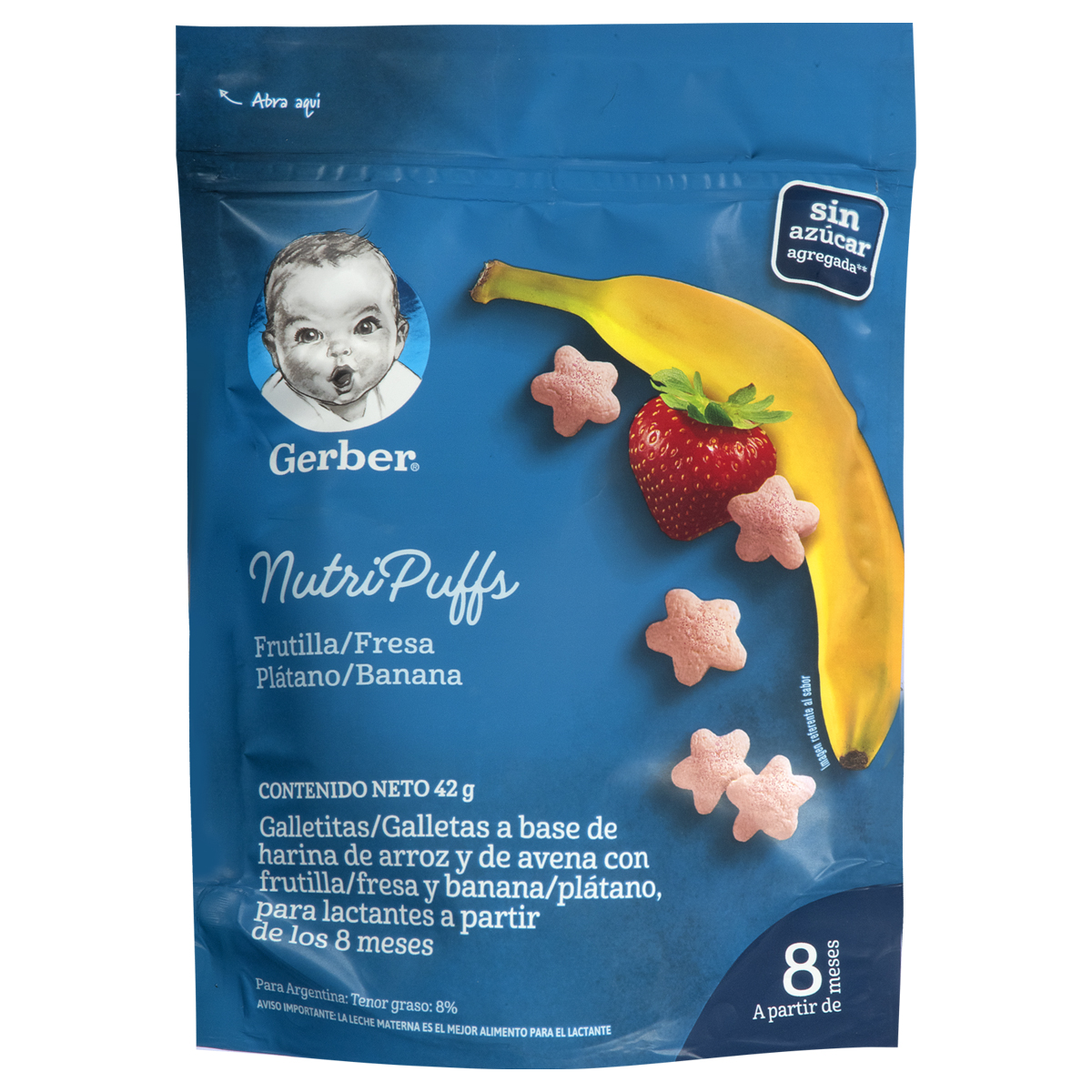 Galleta Gerber Banana & Fresa 42g - 995072
