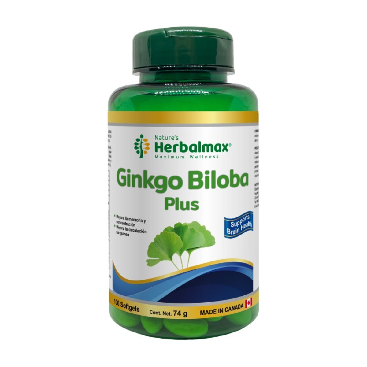 Ginkgo Biloba Plus Herbalmax - 100 Cápsulas - 996870