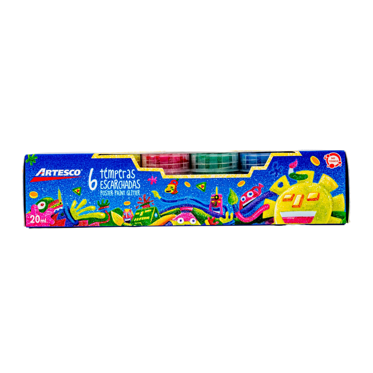 Set 6 Uds Tempera Escarchada Artesco - 997093