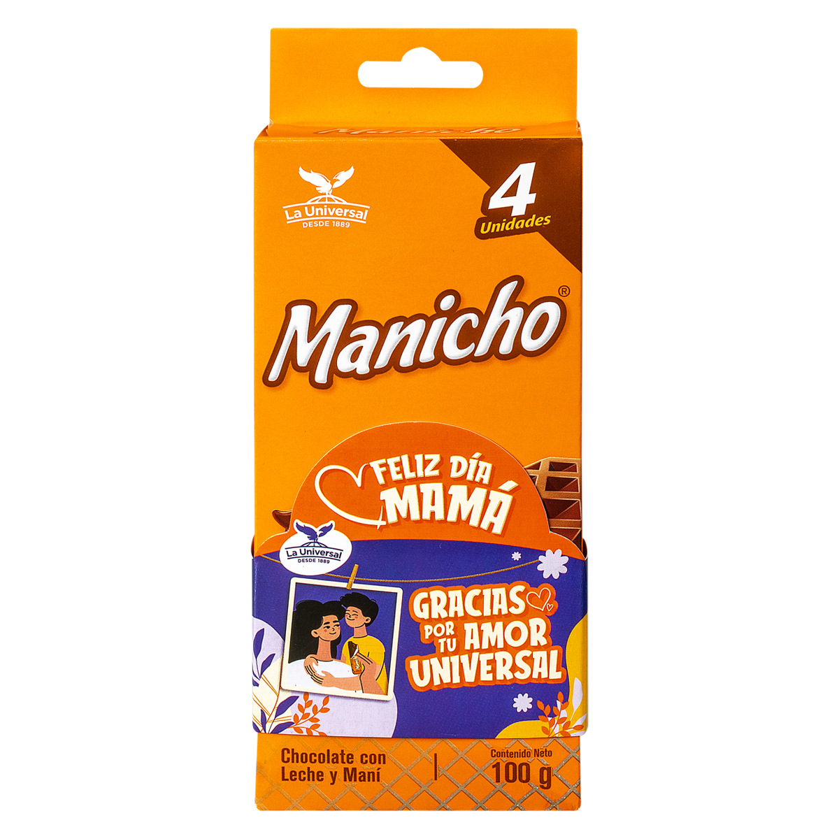 Pack 4 Uds Chocolate Manicho 25g - 998649