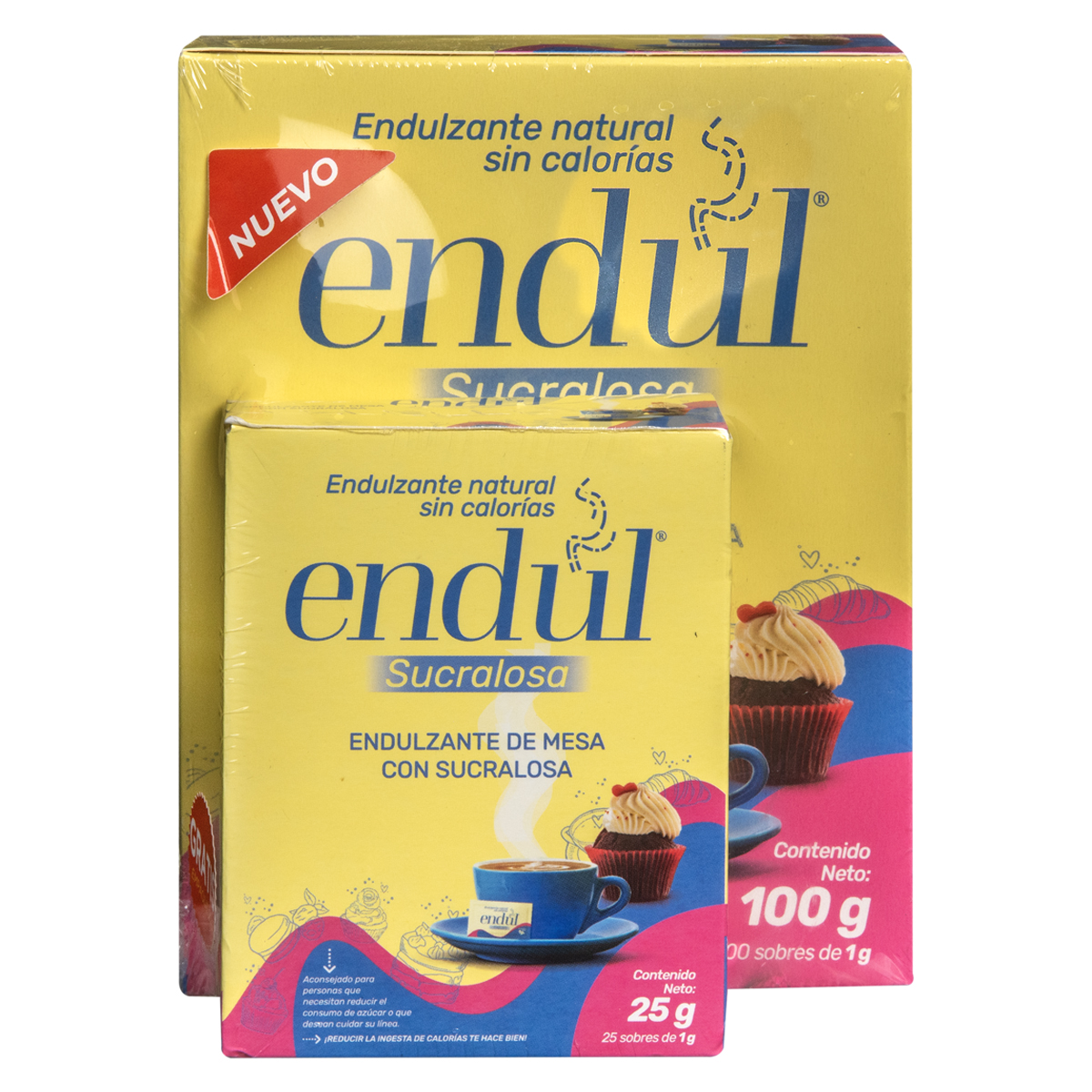 Endulzante Endul con Sucralosa 100 Sobres - Gratis Empaque de 25g - 999398