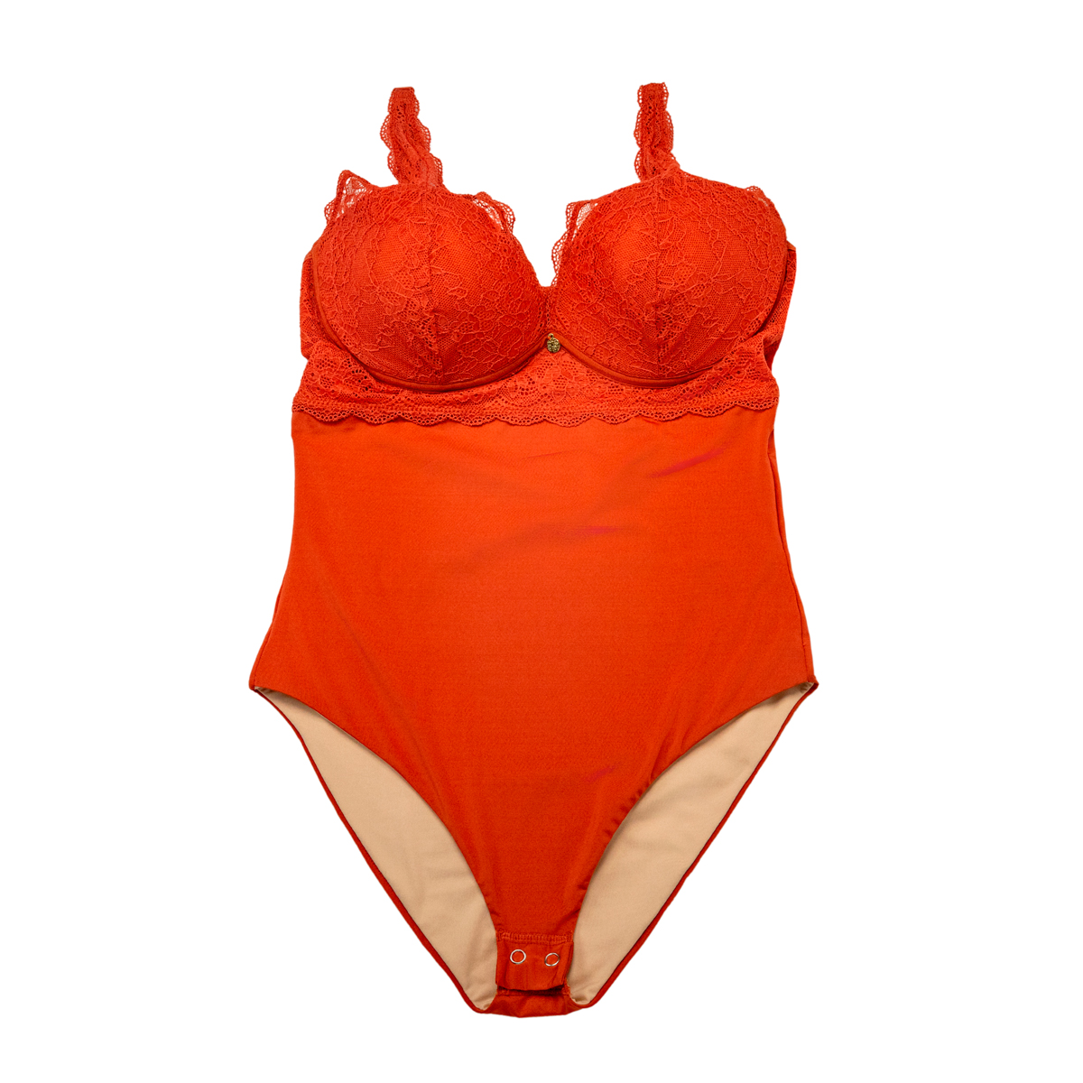 Body Mujer Haby Copa Fija con Encaje Bronce - Varias Tallas - 999473