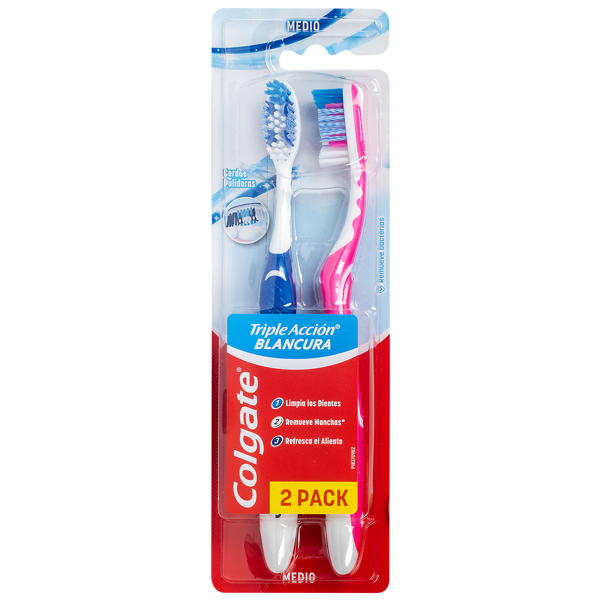 Pack 2 Uds Cepillo Dental Colgate Triple Acción Extra-Blancura - 1000639