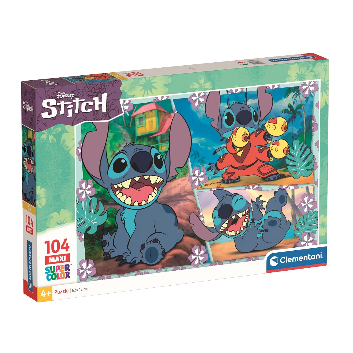 Rompecabezas Clementoni Maxi Super Color Lilo y Stitch de Disney 104 ...