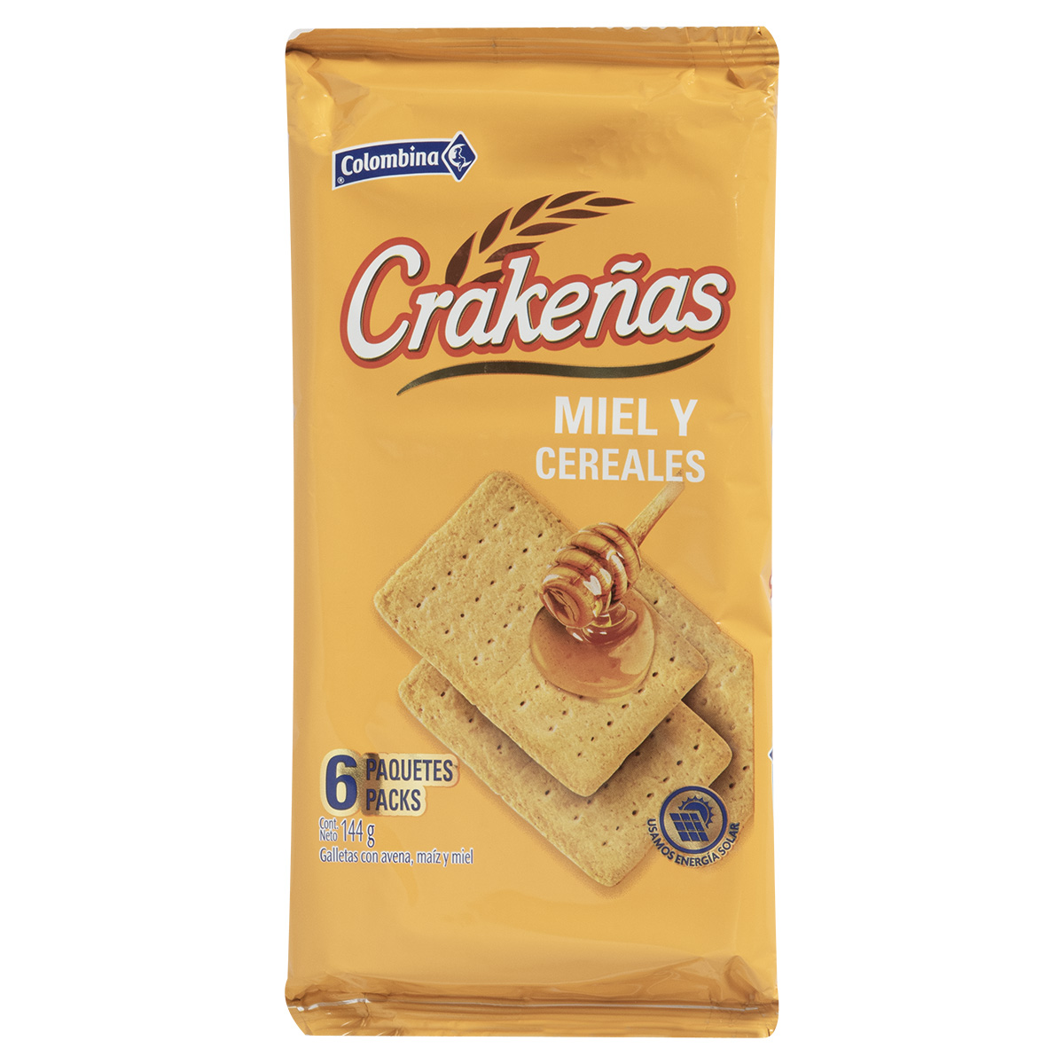 Galletas Crakeñas Colombina Miel y Cereales 144g - 1002090
