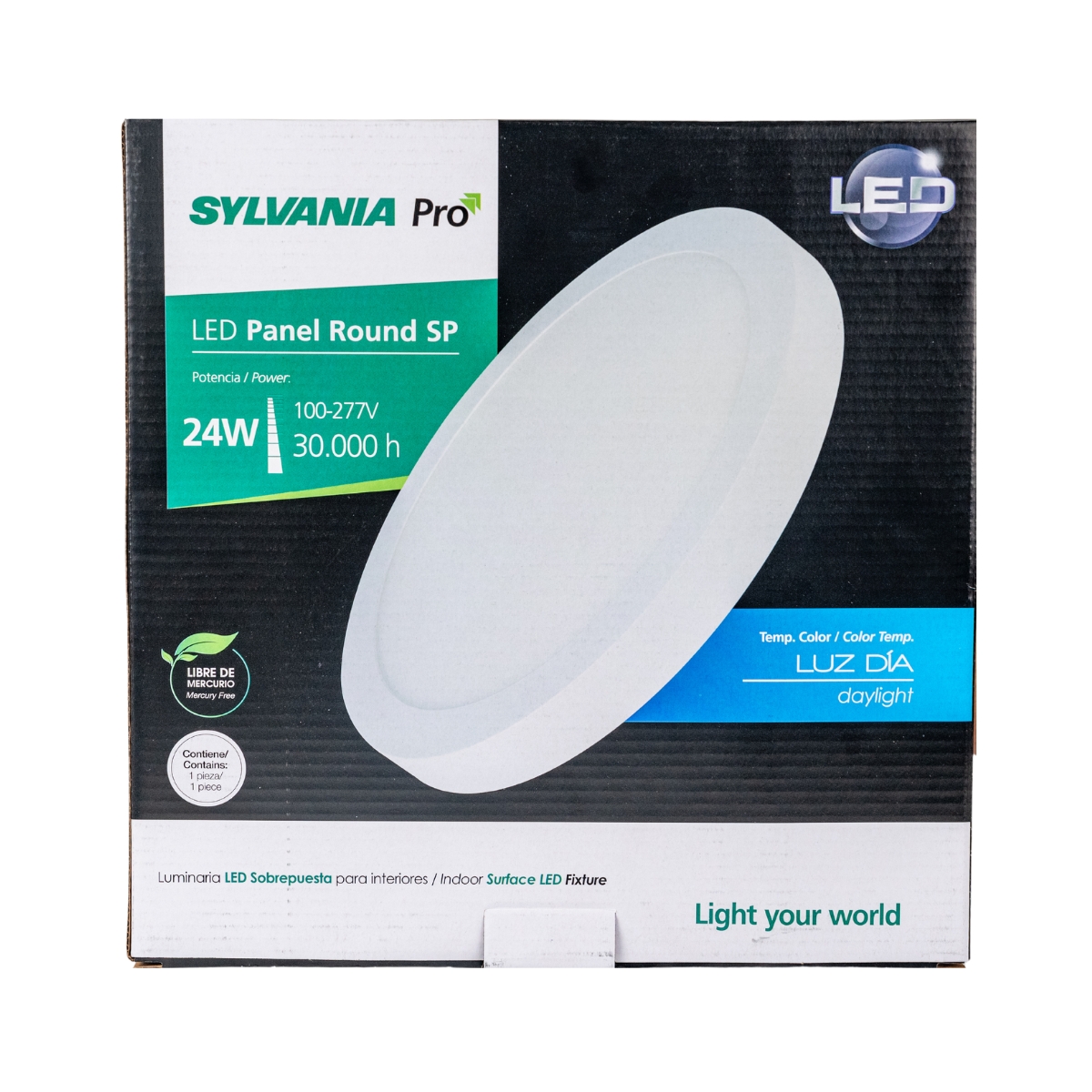 Panel Led Circular Sylvania Sobrepuesto Luz Día 24W 6500K - 1004358