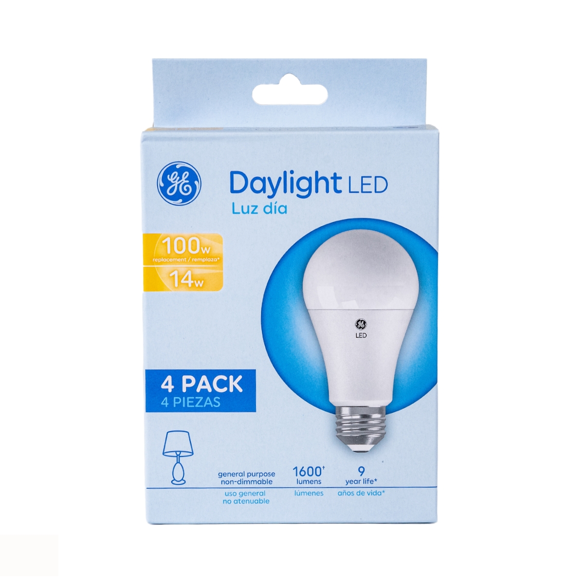 Pack Focos Led 4 uds GE E27 14W 6500K Luz Día - 1004639