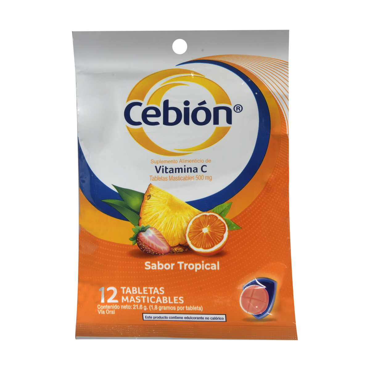 Tabletas Masticable Cebión Tropical - 12 Unidades - 1005007