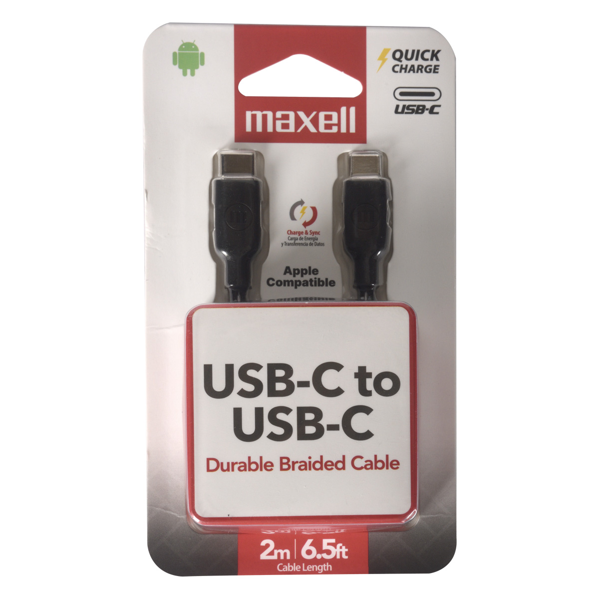 Cable Maxell USB-C a USB-C Negro 2M - 1005299