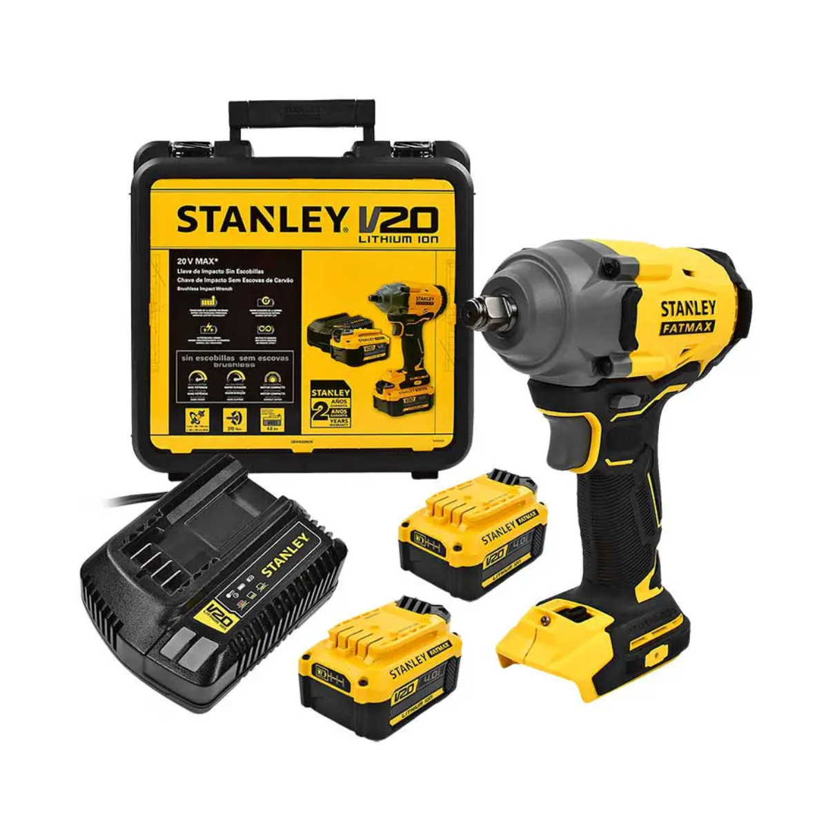 Set de Llave de Impacto Stanley Inalámbrica con Accesorios 20 V - 1070346