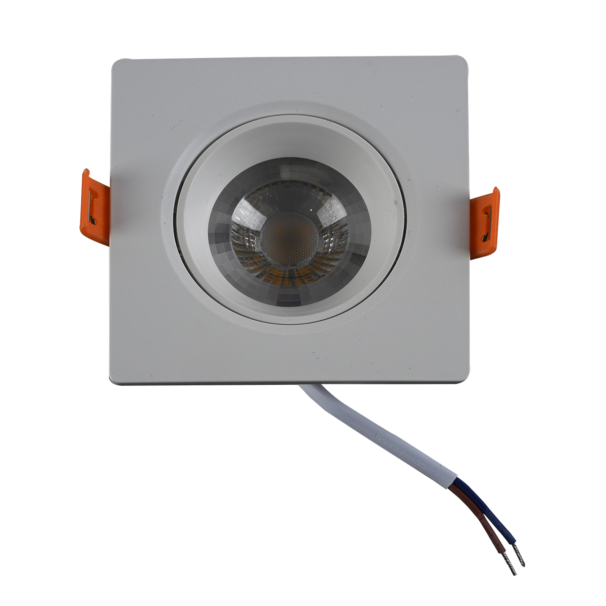 Spot Led Cuadrado Eneco Empotrable Dirigible Blanco Luz Cálida 7W 3000K ...