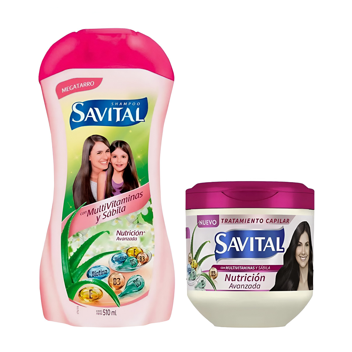 Shampoo Savital con Multivitaminas y Sábila 510ml más Tratamiento ...