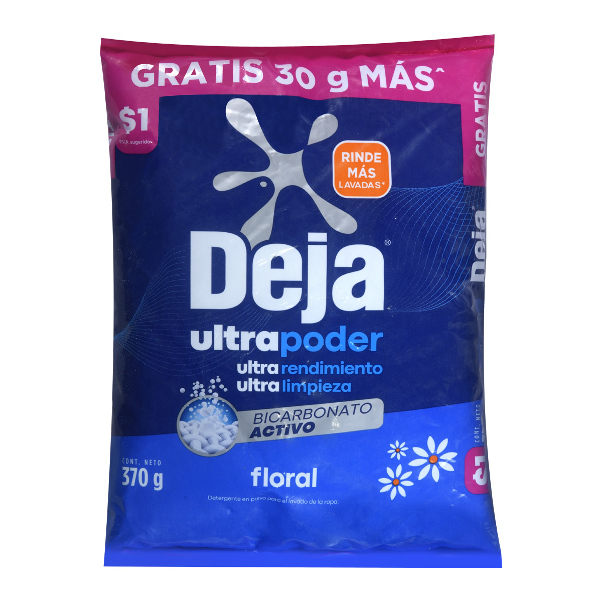 Detergente en Polvo Deja Floral más Bicarbonato 370 g - 1009082