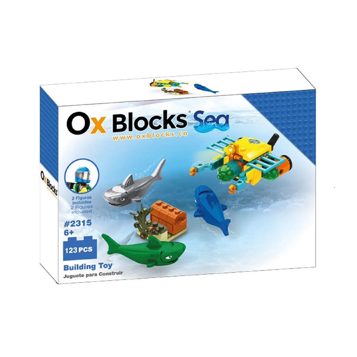 Set para Construir Ox Blocks Sea - 123 Piezas - 1010541