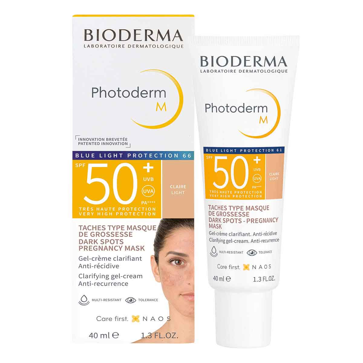 Protector Solar Facial Bioderma Photoderm M Tono Claro SPF50 - 40ml ...