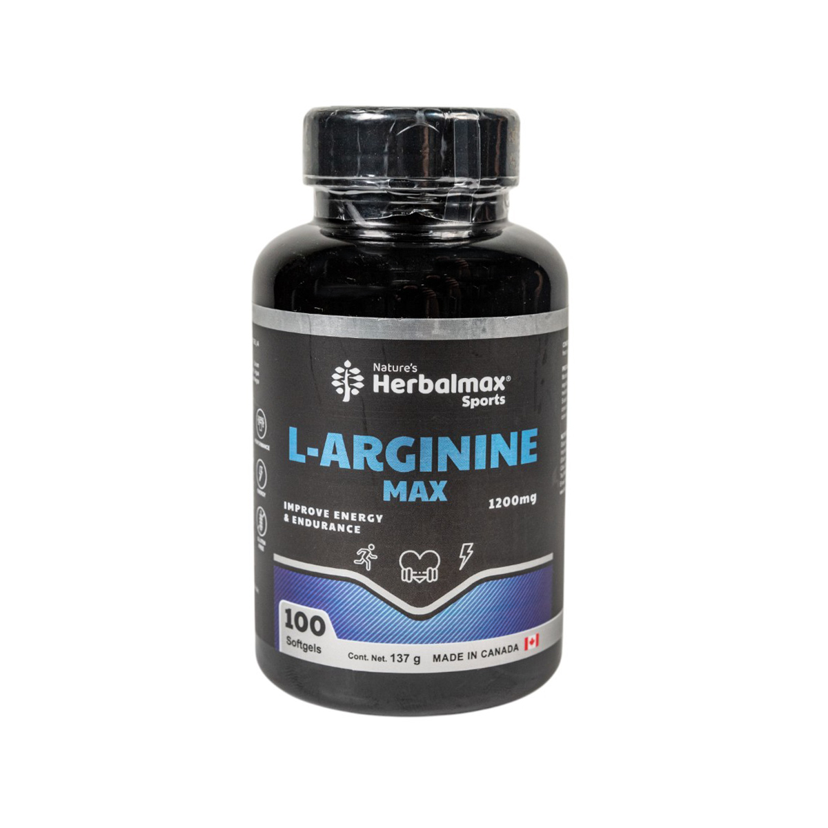 Vitamina Herbalmax L-Arginine Max 1370mg- 100 cápsulas - 1011525