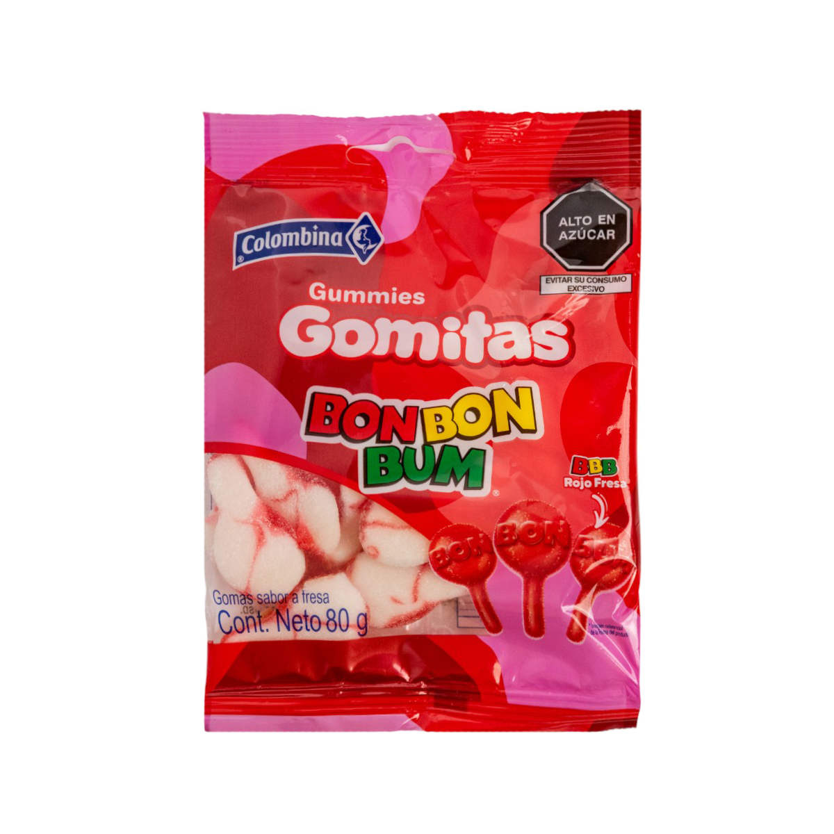 Gomitas Bon Bon Bum Fresa 80g - 1011985