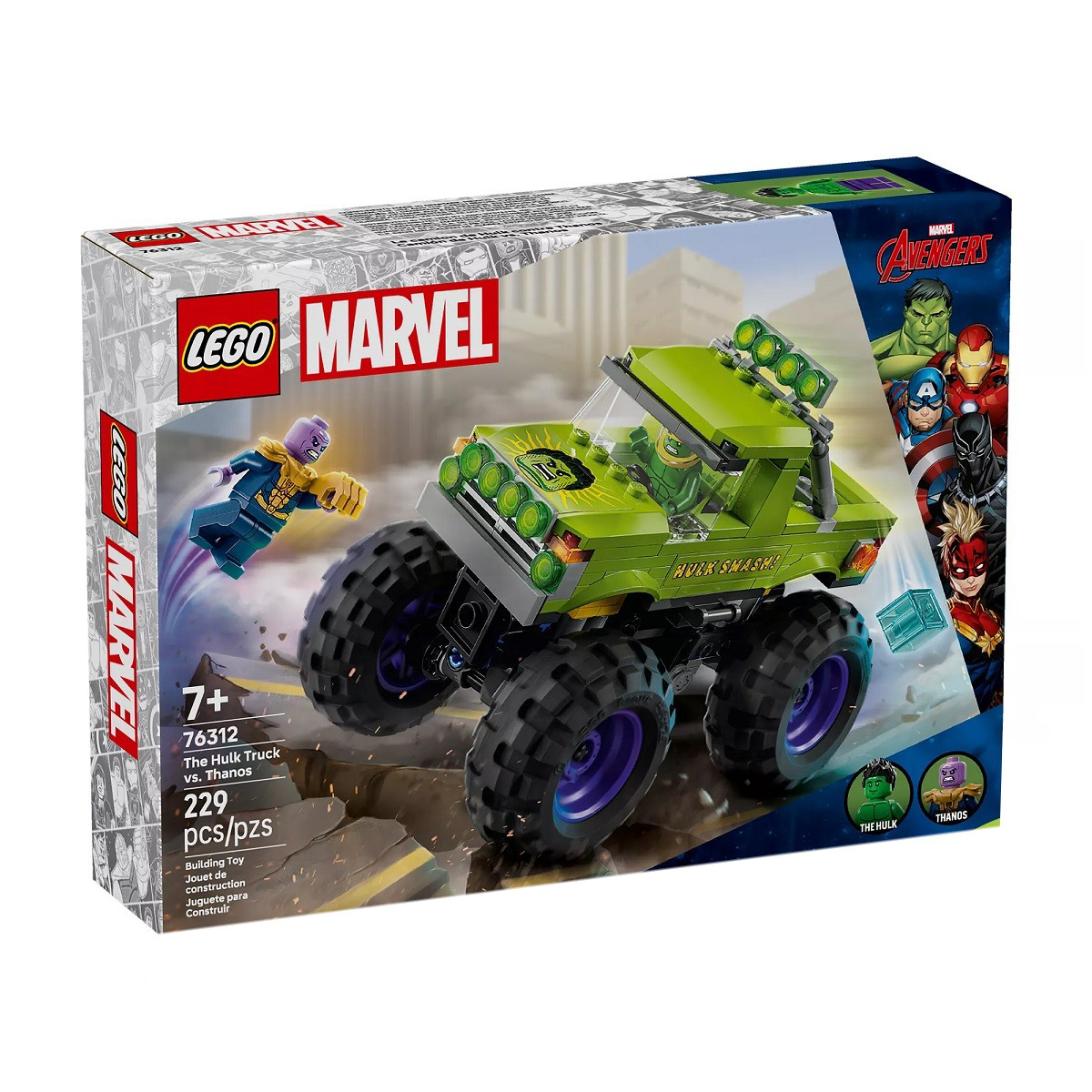 Lego Super Heroes Camión de Hulk vs Thanos Avengers de Marvel 229 ...