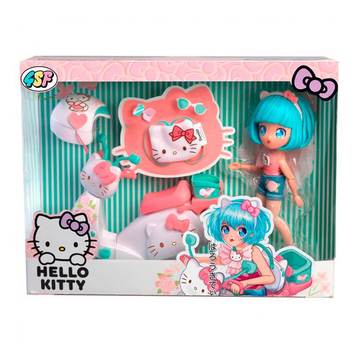 Muñeca Manga Hello Kitty Pretty Pink con Scooter - 1013272