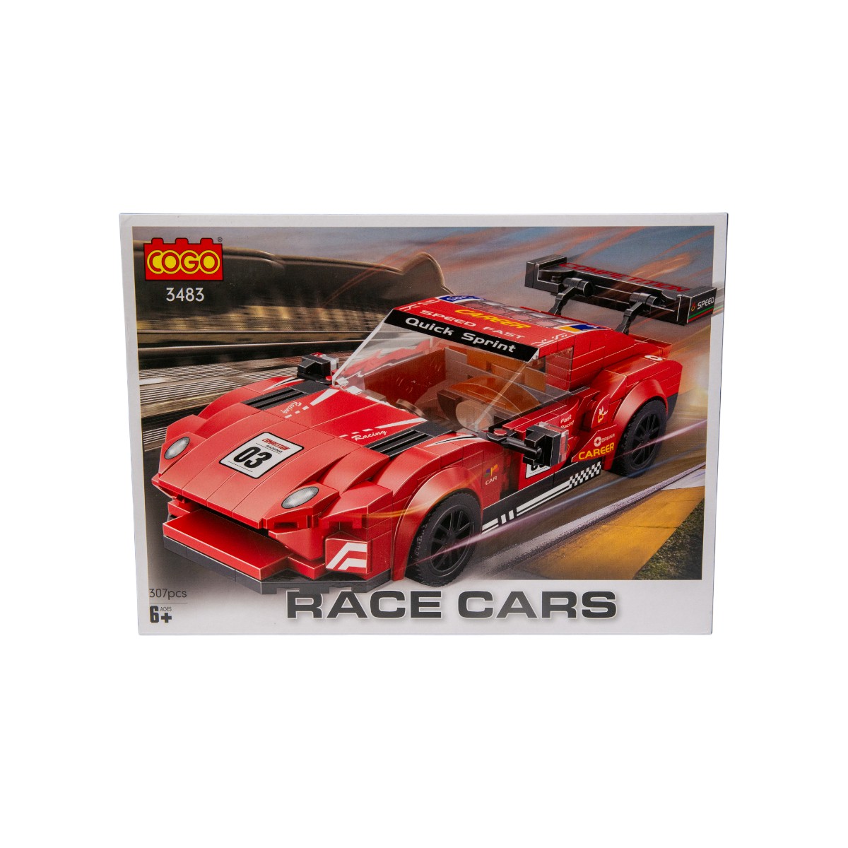 Bloques Cogo Race Cars Quick Sprint Legendario Rojo 307 Piezas - 1023760