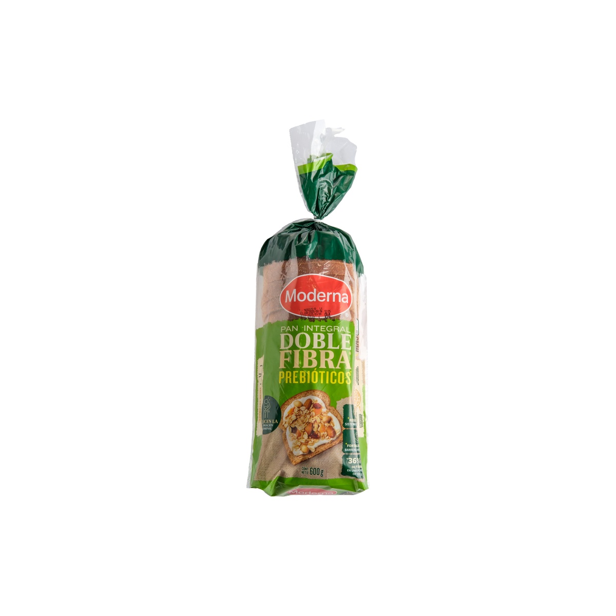 Pan Integral Moderna Doble Fibra Prebiótico 600 g - 1014805