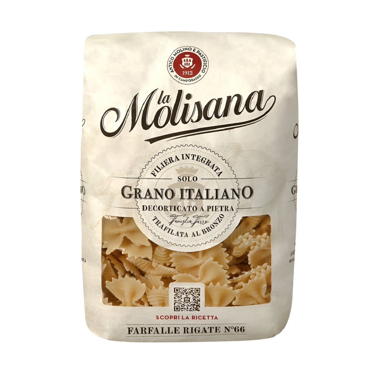 Pasta Farfalle Rigate N°66 La Molisana 500 g - 1014975