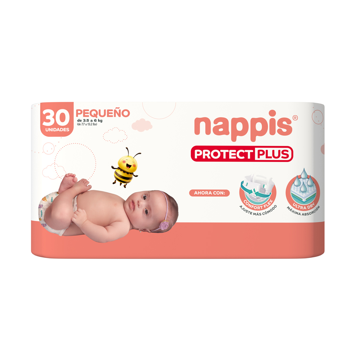 Pañales Nappis Protect Plus Talla P - 30 Unidades - 1018441