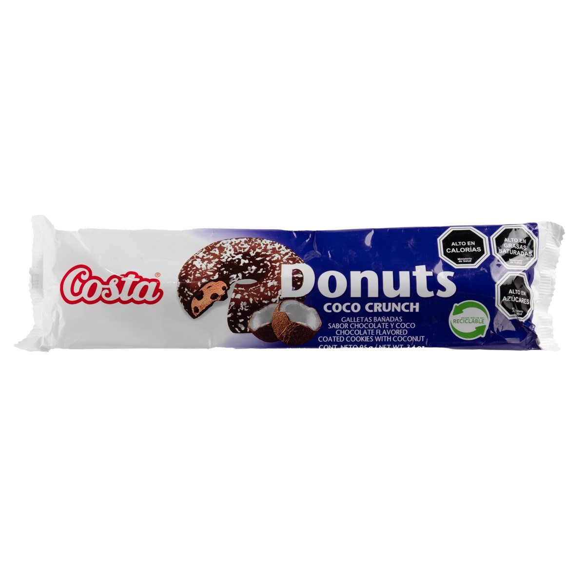 Galleta Donuts Costa de Chocolate con Coco 95 g - 1020298